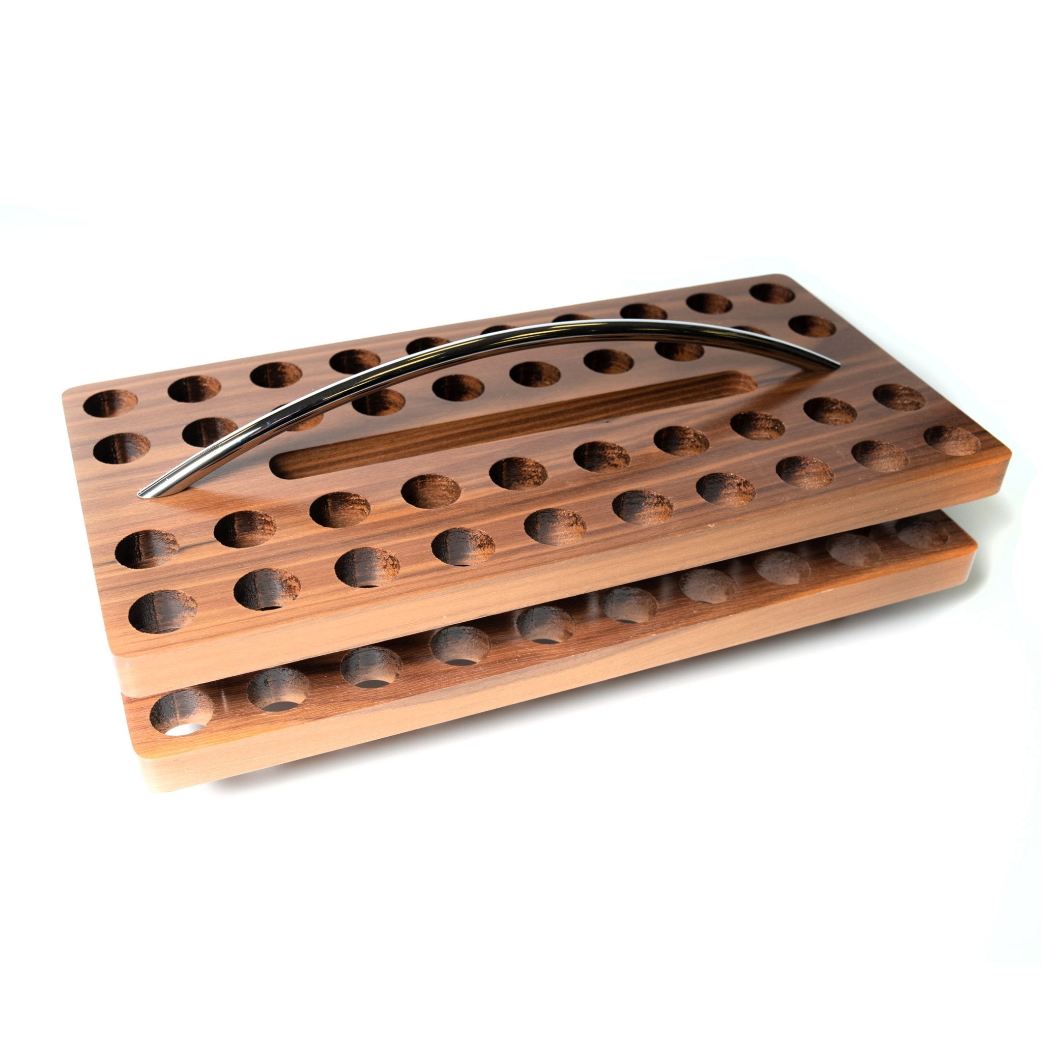 Walnut Stained Stacking Communion Tray | Grace Church Supplies