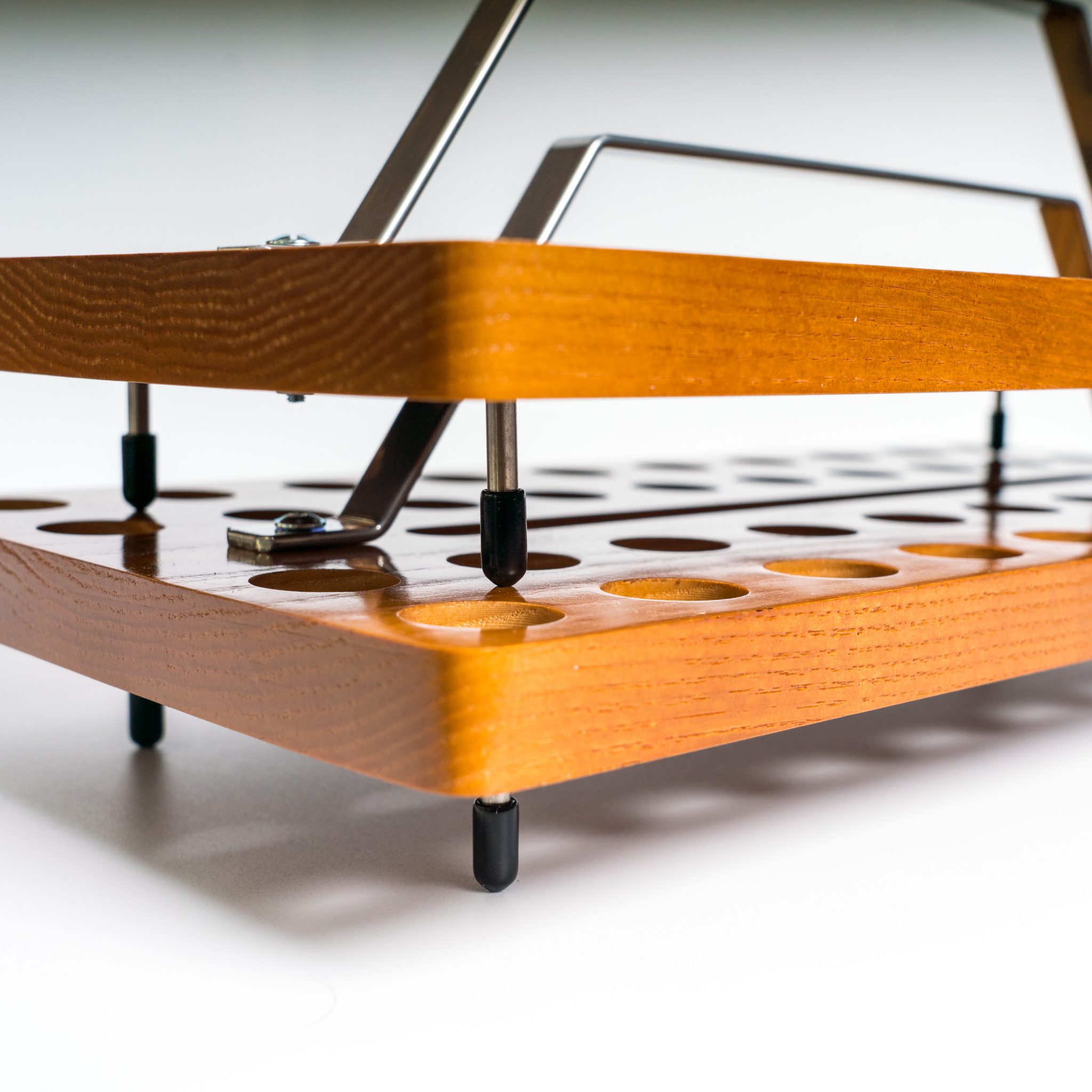 1 x Walnut Stained Curved Communion Tray | Grace Church Supplies
