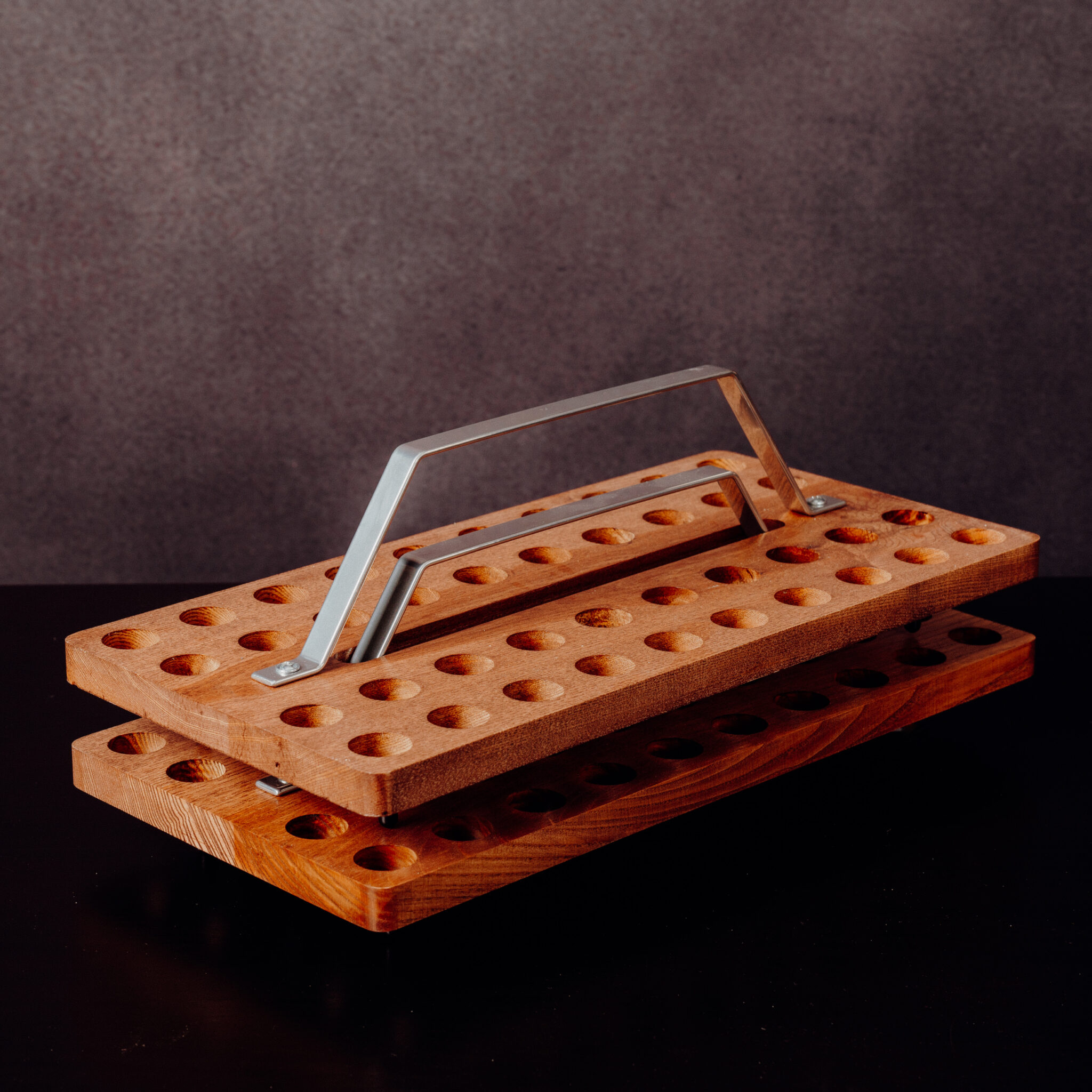 1 x Communion Tray 04 Dark Mahogany | Grace Church Supplies