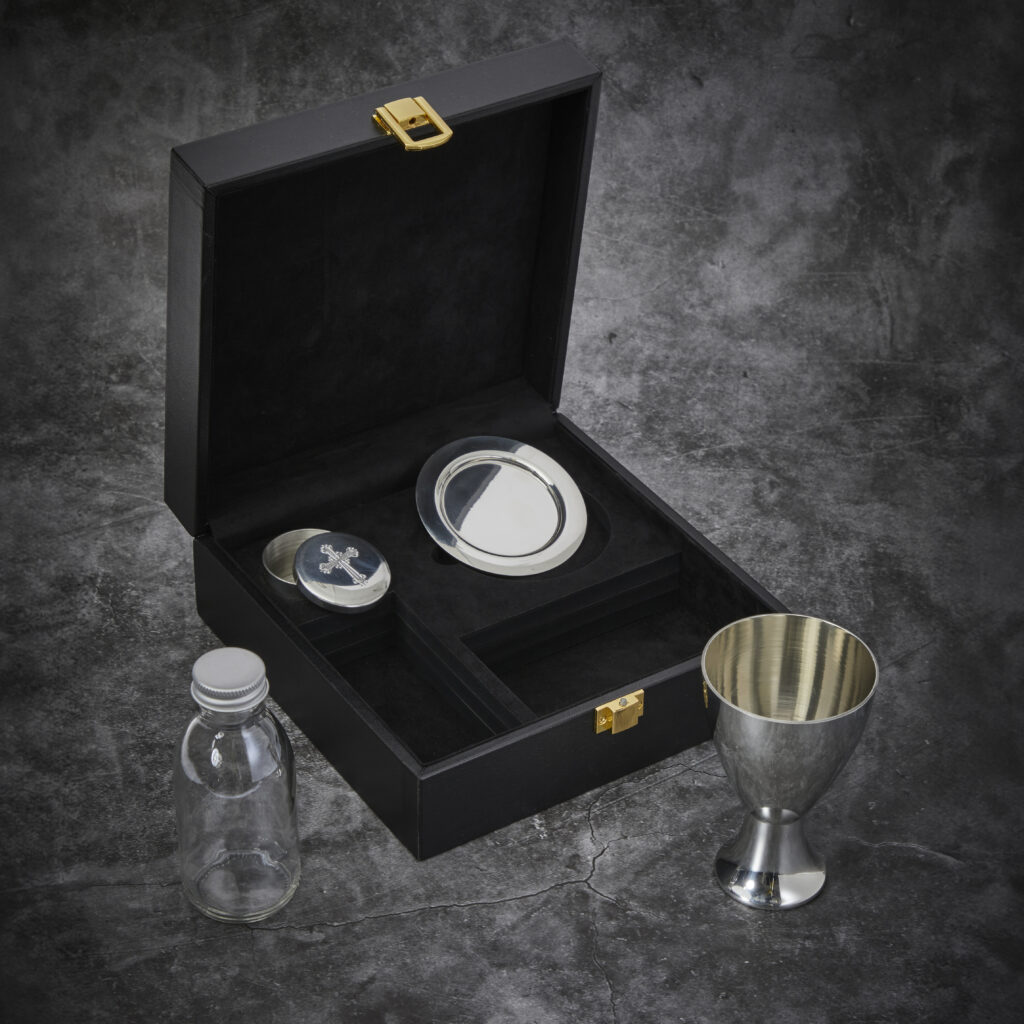 Pewter Communion Set - Delux (with Chalice) | Grace Church Supplies