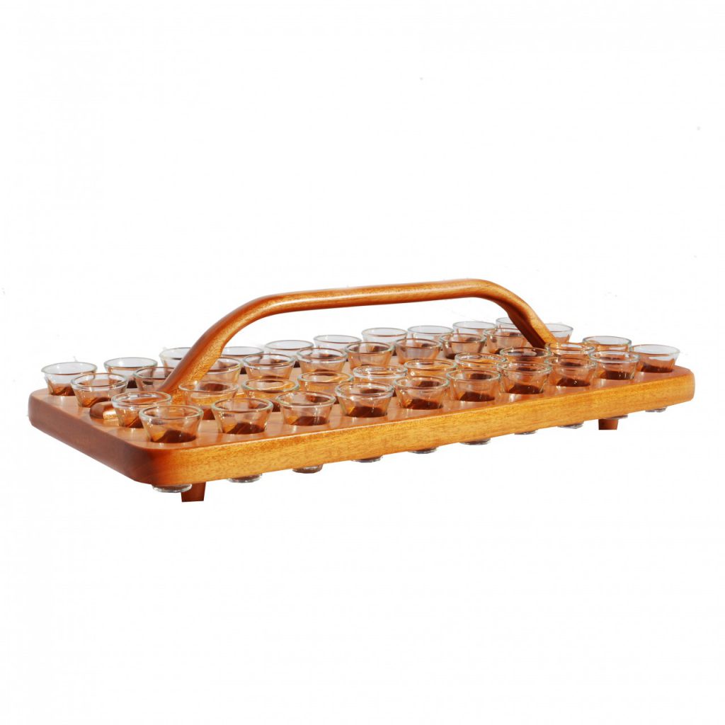 1 x Communion Tray 01 Light Mahogany | Grace Church Supplies